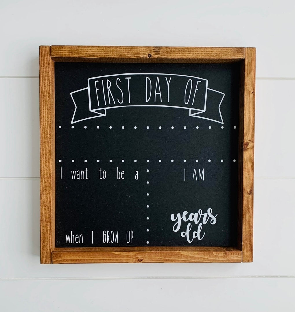 DOUBLE-SIDED First and Last Day of School Chalkboard Sign | Lemonality